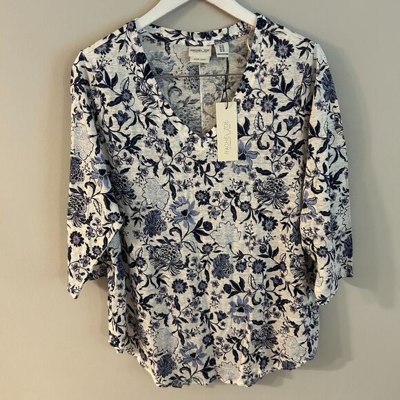 Rachel Zoe | Tops | New Rachel Zoe X Linen Floral Tee Shirt | Poshmark